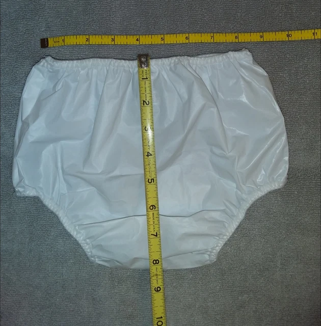 GERBER RUBBER PANTS Diaper Cover Plastic Pants, White, Toddler Size 2T ...