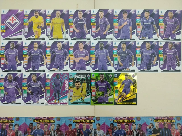 PANINI CALCIATORI ADRENALYN 2024-25 2025 Fiorentina Squadra Completa 18 Card EUR 8,00 - PicClick IT
