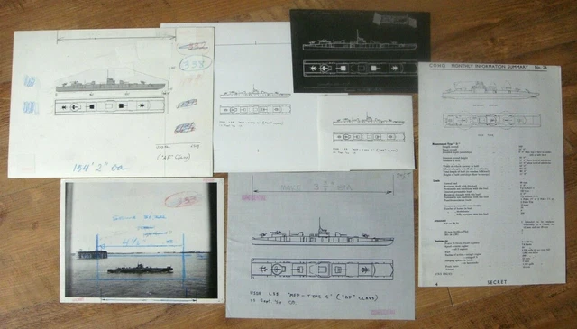 GENUINE WWII GERMAN AF Class Tank Landing Craft Navy Blueprints Russian ...