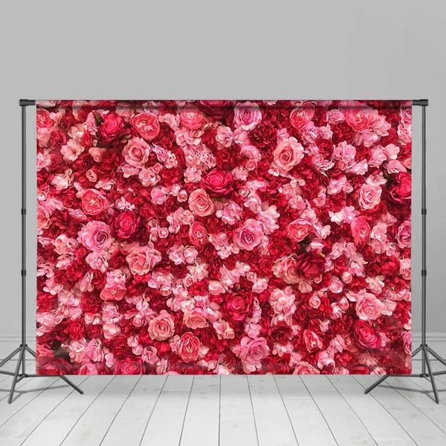 NATURE RED AND Pink Floral Photo Studio Backdrop $36.09 - PicClick AU
