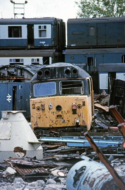 ORIG. 35MM RAILWAY Slide Class 50 50047 Vic Berrys Scrapyard 23 7 88 ...