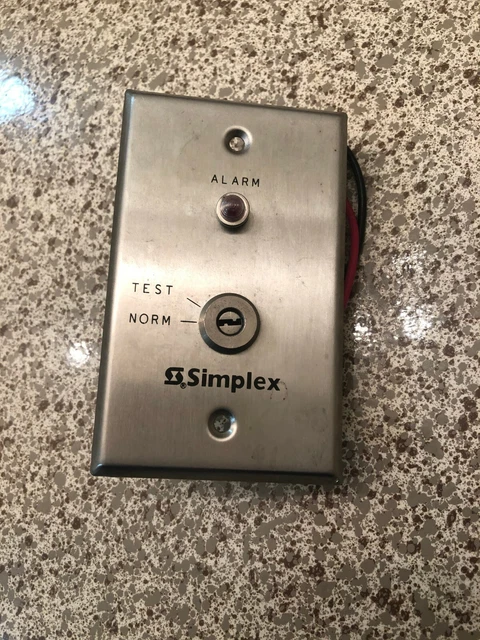 SIMPLEX 2098-9806 FIRE Alarm Indicator Test Station Key Switch 0621151 ...