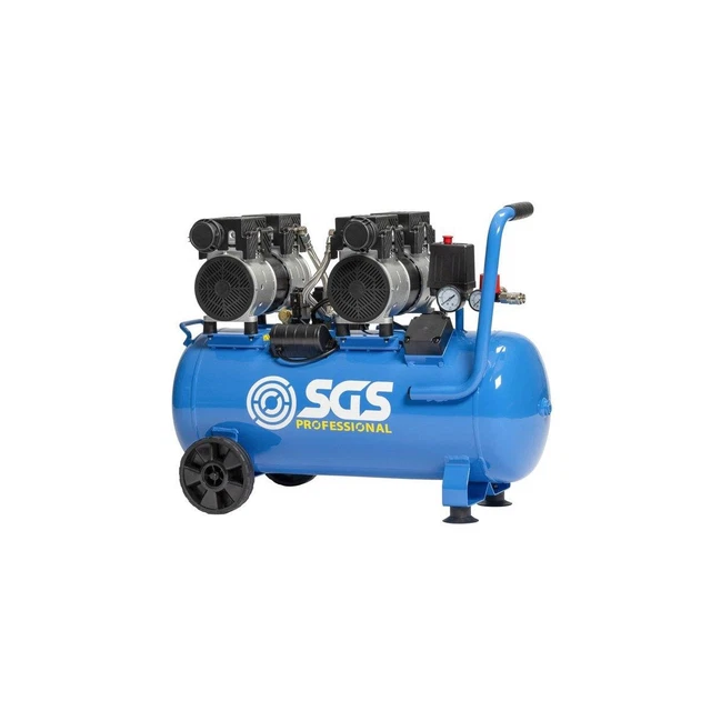 SGS 50L AIR Compressor Pro Super Silent - 2HP 9CFM Low Noise w/ Wheels ...