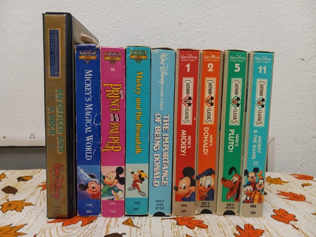 DISNEY CARTOON CLASSICS VHS Lot Mickey Mouse Donald Duck Pluto Goofy ...