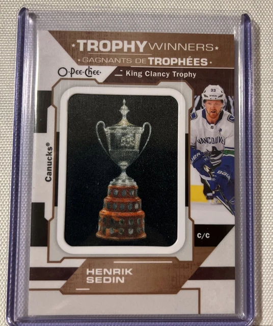 2021 GAGNANTS DU trophée fabriqué O-Pee-Chee King Clancy Henrik Sedin ...