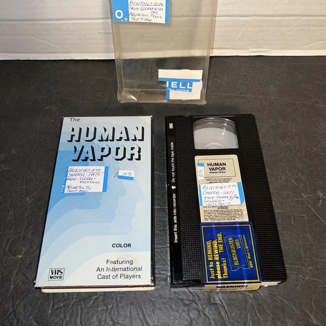 THE HUMAN VAPOR VHS Ishiro Honda Rare Science Fiction Horror Cult 1985 ...
