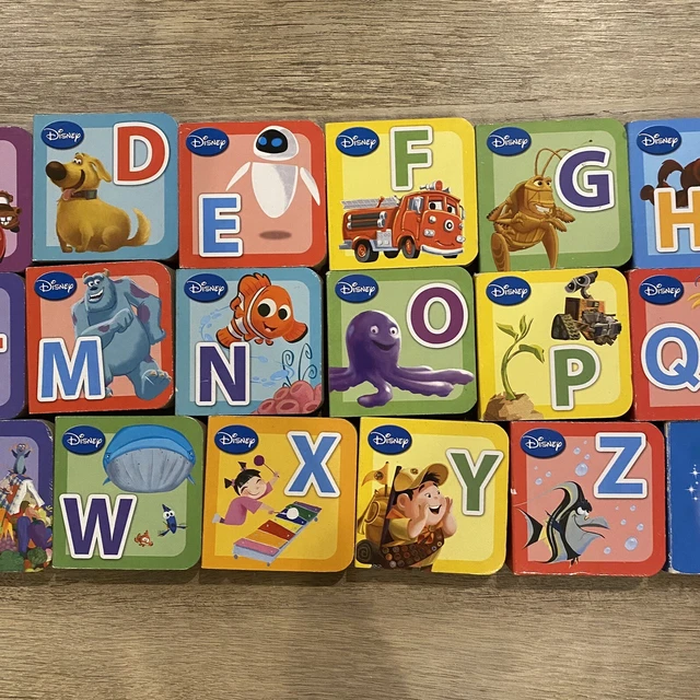 DISNEY PIXAR ABC Board Books Learning Alphabet Block Book Complete Set ...