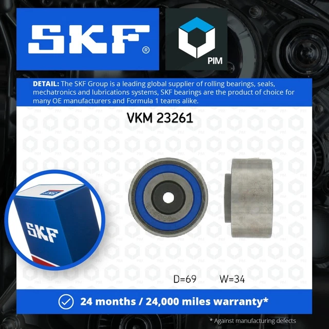 TIMING BELT GUIDE Pulley fits RANGE ROVER Mk4 L405 3.0D 2012 on SKF ...
