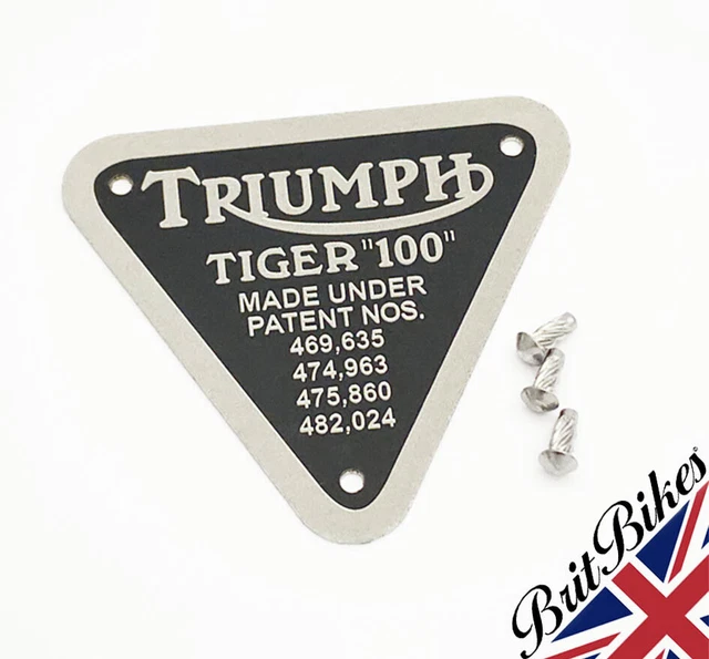 TIMING COVER TRIANGLE Patent Plate Triumph T100 Tiger 100 - Made In Uk ...
