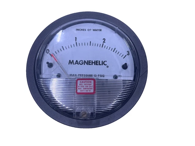 MEDIDOR DE PRESIÓN diferencial DWYER Magnehelic® 2000-3 3 pulgadas de agua EUR 22,06 - PicClick ES