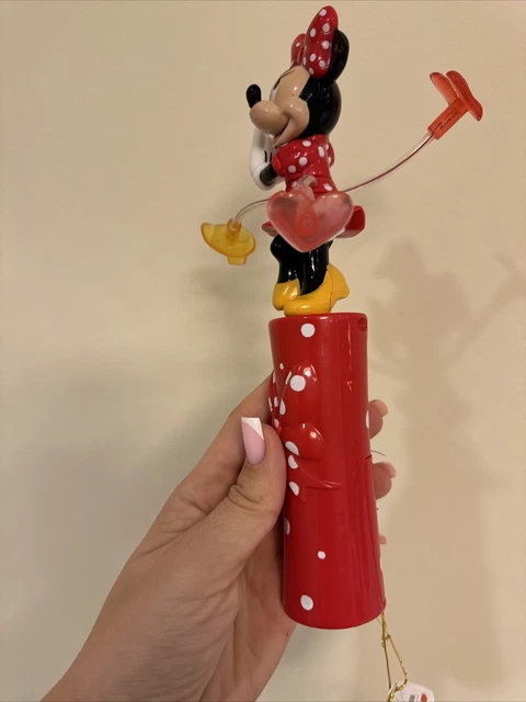DISNEY PARKS~MINNIE MOUSE Light Up Spinner Chaser Red White Polka Dots ...