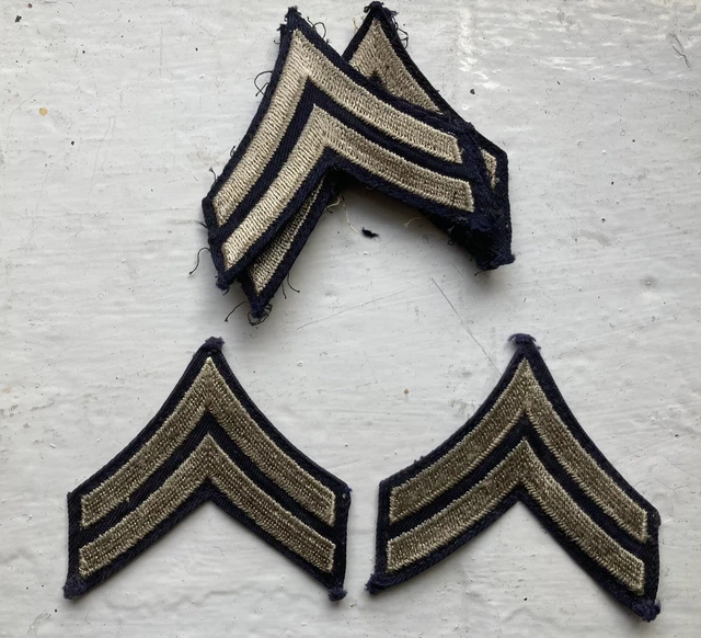 WW2 US ARMY Corporal Rank Stripes Pair American Original & Paper Packet ...