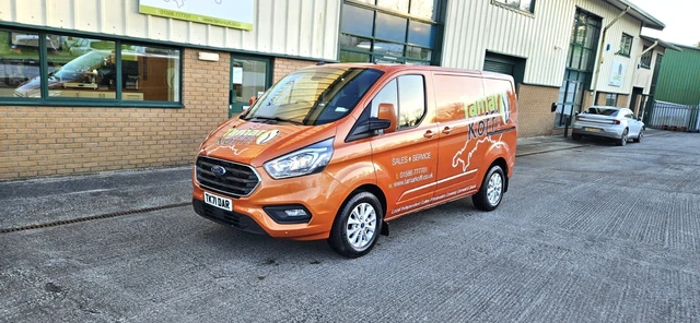 FORD TRANSIT CUSTOM Limited, 71 2021, Orange , racking, 57k, warranty ...