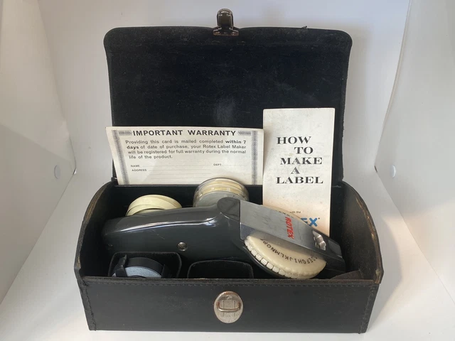 VINTAGE ROTEX LABEL Maker,Rotex Label Maker,Name Label Maker.rotex ...