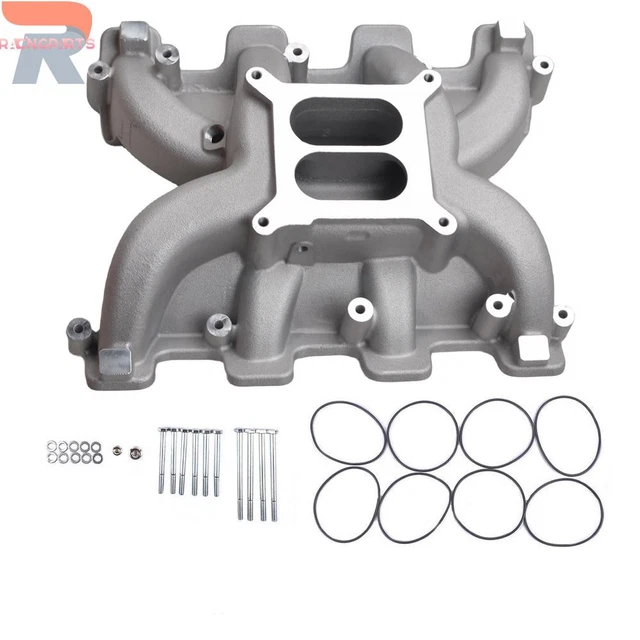 DUAL PLANE MID-RISE Intake Manifold for GM LS1 LS2 LS6 Cathedral Port ...