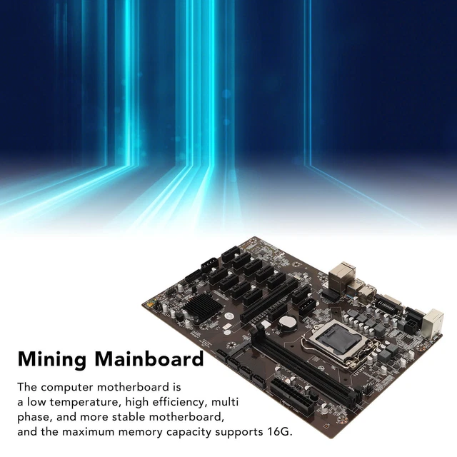FOR B250 BTC 12P Mining Motherboard For LGA 1151 Series 6th And 7th £ ...