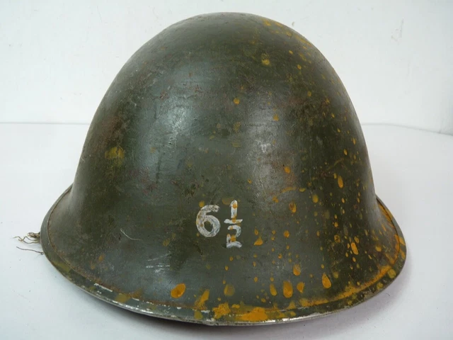 ORIGINAL MK3 CANADIAN / British Army WW2 Turtle Helmet High Rivet $95. ...