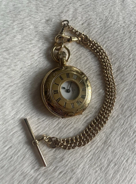 VINTAGE GOLD PLATED Swiss Emperor Pocket Watch - 17 Jewels Incabloc £ ...