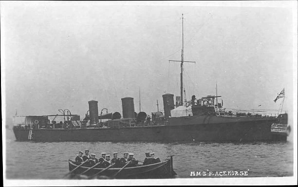 BRITISH ROYAL NAVY Battleship Destroyer HMS Racehorse SHIPPING NAVAL ...