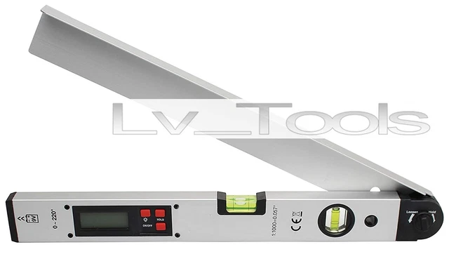 LIVELLA MISURATORE ANGOLI Elettronico Batteria A Bolla Goniometro ...