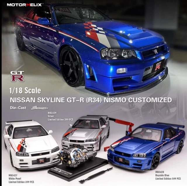 MOTORHELIX 1/18 NISSAN Skyline GT-R R34 Nismo Customized (limited ...
