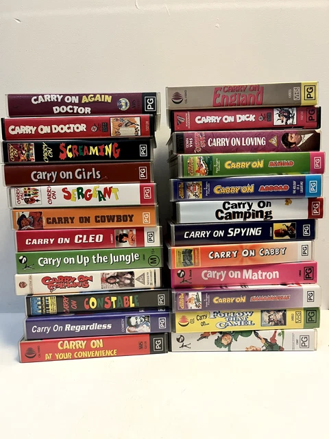 CARRY ON VHS Bulk Lot rare Australian Video 60s 70s British comedy ...