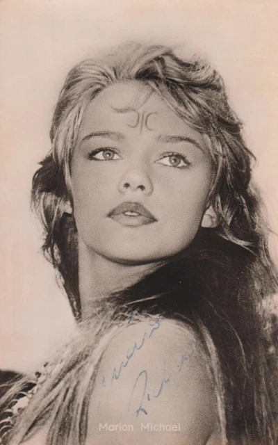 MARION MICHAEL ORIGINAL Autogramm signierte Kolibri Postkarte 50er ...