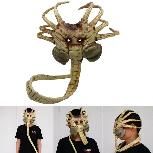 NEW XENOMORPH HUGGER Latex Mask Alien Romulus Facehugger Mask Halloween ...