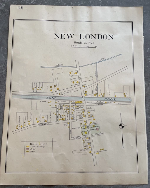 antique-1907-new-london-new-york-town-map-erie-canal-property-owner