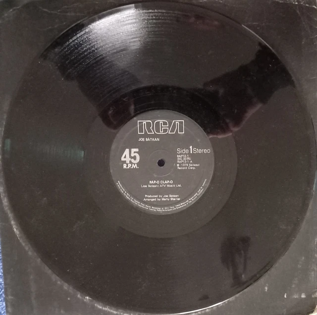 JOE BATAAN: RAP-O Clap-O 12" Vinyl Single 1979 Very Good + Condition EUR 6,00 - PicClick DE