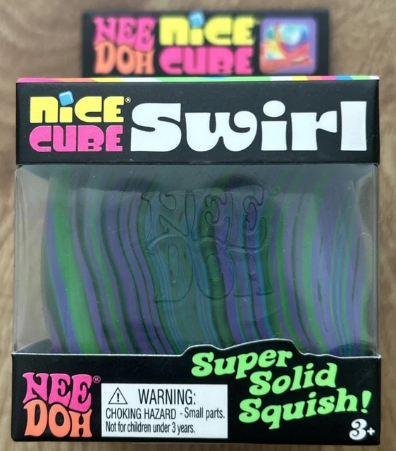 NEEDOH NEE DOH Nee-Doh Nice Cube Swirl - Super Solid Squish Fidget ...