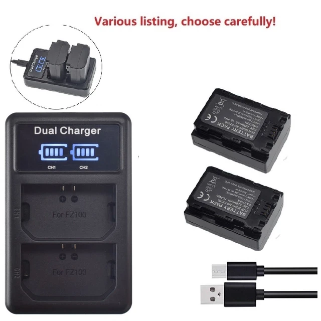 BATTERIE OU CHARGEUR d'appareil photo NP-FZ100 pour Sony Alpha 9 A9 9R ...
