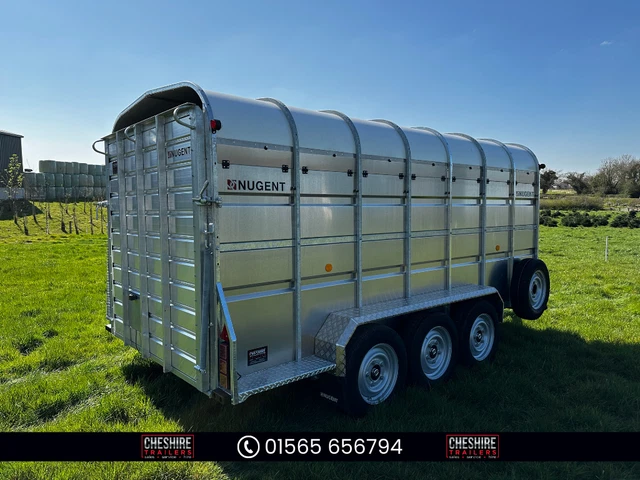 NUGENT 14' X 6' Livestock Cattle Trailer Tri-Axle LC4318T NEW £8,795.00 ...
