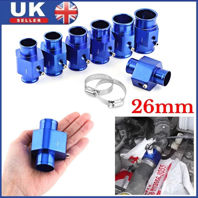 UK COOLANT WATER Temp Radiator Hose Joint Pipe Adapter Clamps Kit 26mm ...