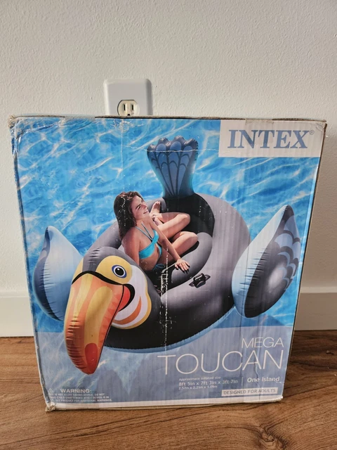 INTEX MEGA TOUCAN Inflatable Island Pool Float Toy Open Box $55.00 ...