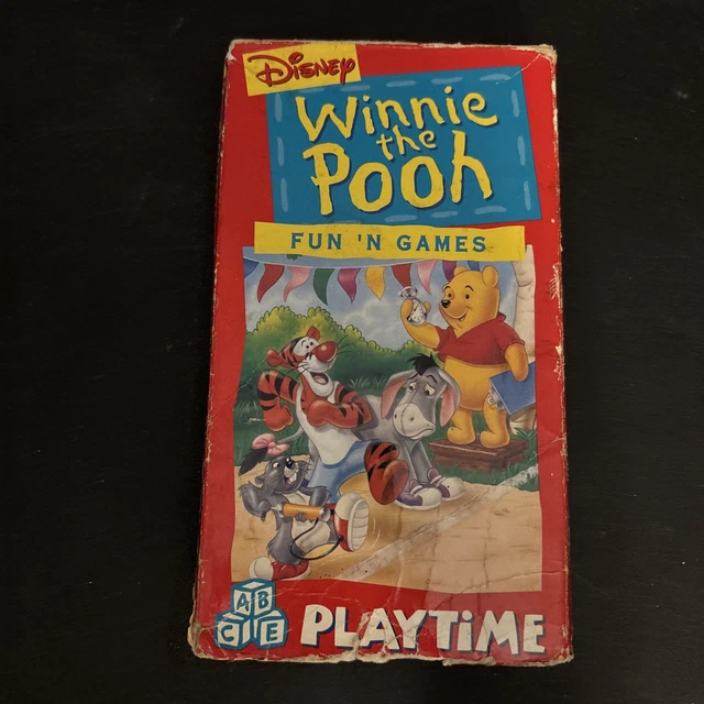 DISNEY WINNIE THE Pooh Fun 'N Games Playtime VHS Tape 1995 Edition £1. ...