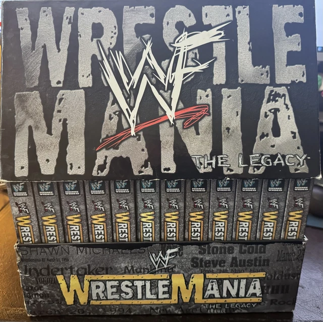 VINTAGE WWF WRESTLEMANIA The Legacy VHS Box Set 1-15 Wrestle Mania ...