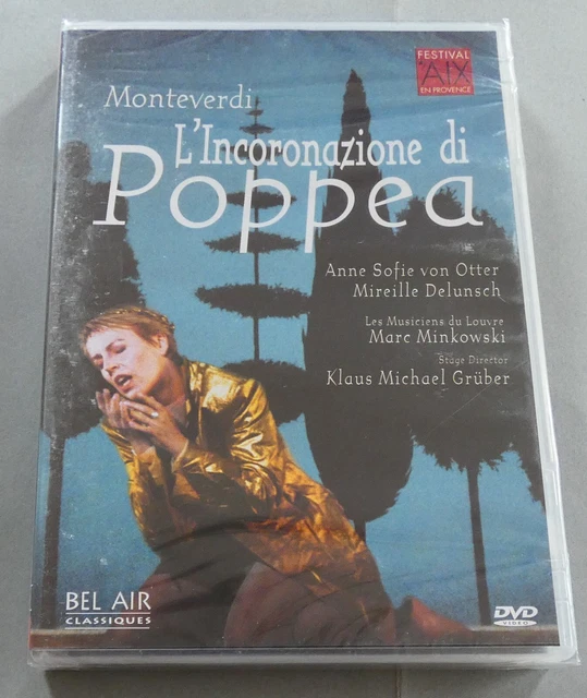 DVD PERA L'INCORONAZIONE Di Poppea Monteverdi Anne Sofie Von Otter Neuf ...