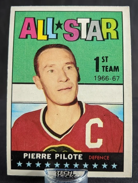 1967-68 TOPPS PIERRE Pilote #122 Chicago Black Hawks 🏒 All Star 🏒 HOF 🏒 ...