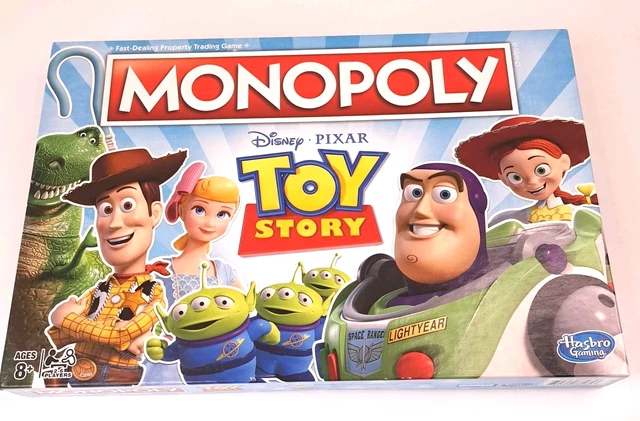 DISNEY PIXAR TOY Story Monopoly Board Game Hasbro Complete Family Fun ...