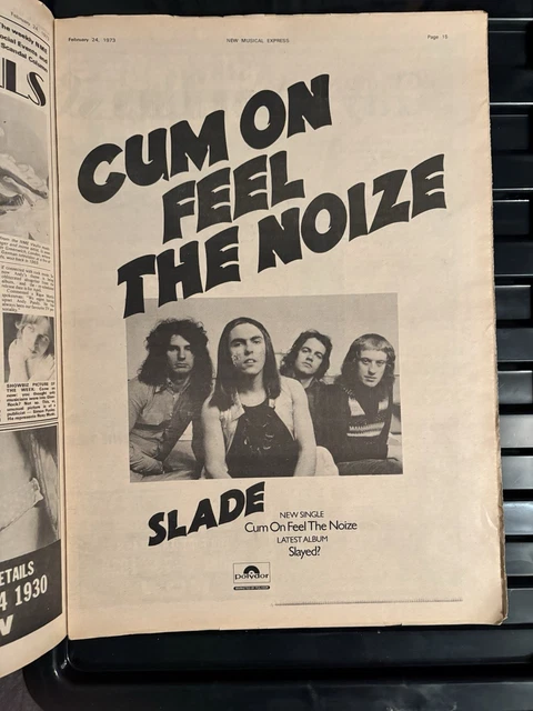 NME MAGAZINE / Newspaper Ferbruary 1973 - Slade Cover, David Bowie, Led ...