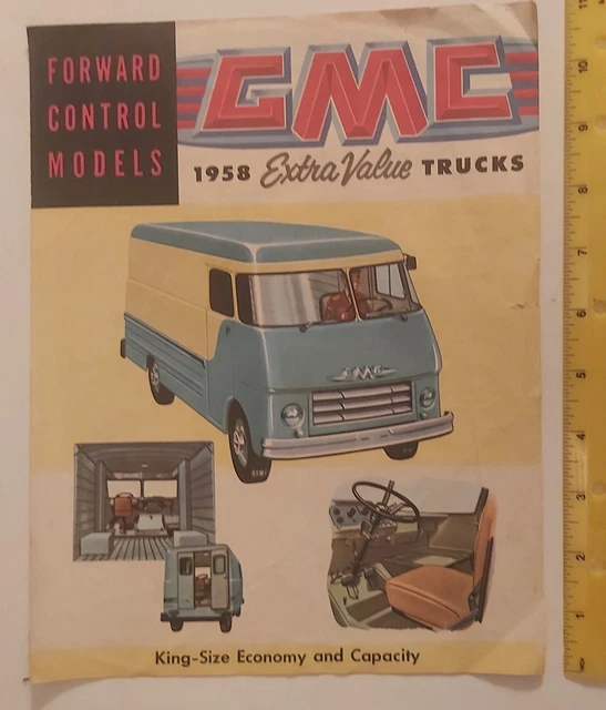 VERY RARE &1958 Gmc Extra Value Trucks-Forward Control Models" Brochure ...