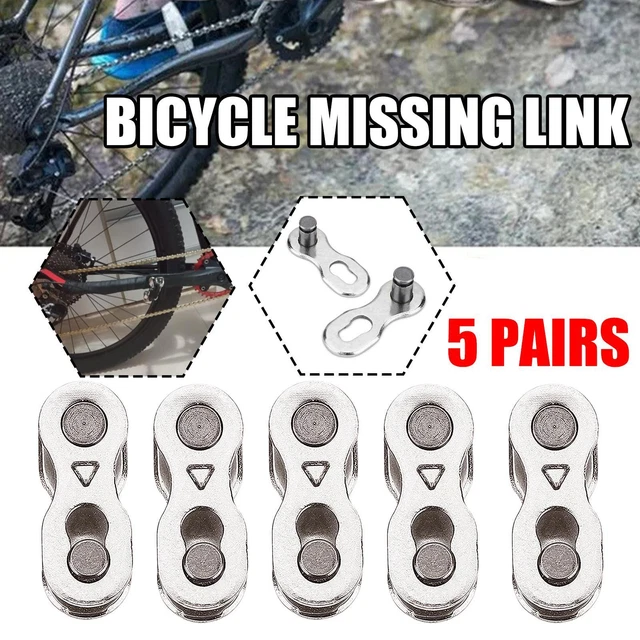 5 PAIRS BIKE Missing Chain Quick Link Connector For 6/7/8 Speed 10 9 ...