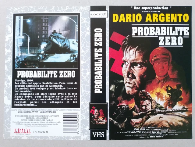 JAQUETTE VHS - Probabilite Zero - Vhs Sleeve - Dario Argento EUR 7,00 ...