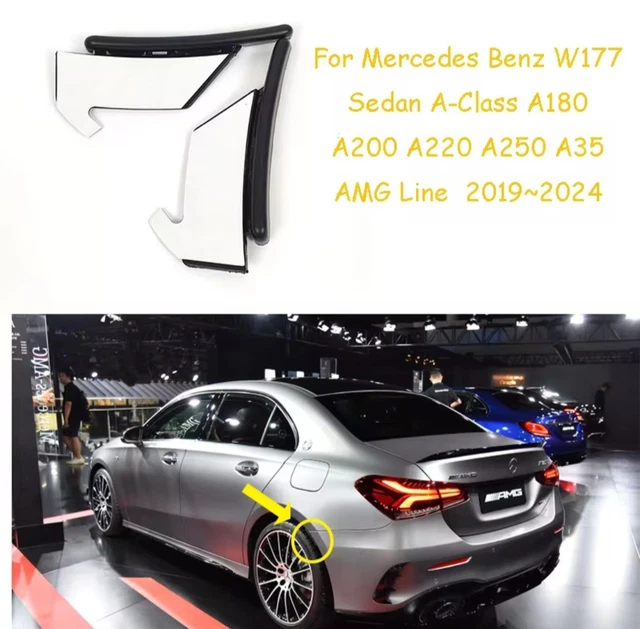 MERCEDES-BENZ W177 A-CLASS Sedan Rear Wheel Arch Spoiler Splitters 2019 ...