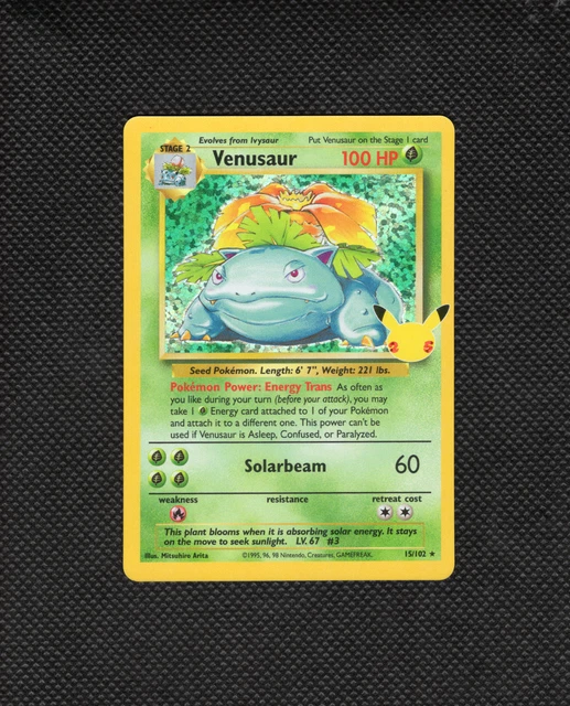 POKÉMON VENUSAUR 15/102 Holo Celebrations 25th Anniversary Pokemon Card ...