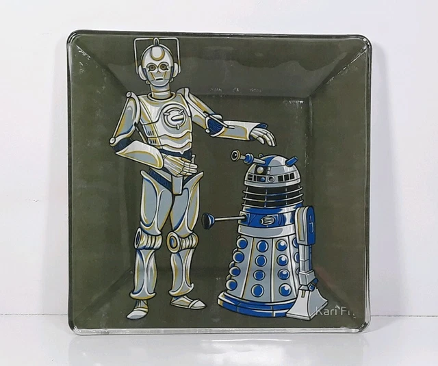 DR WHO STAR Wars Mashup Art Inspired Handcrafted Decorative Plate £14. ...