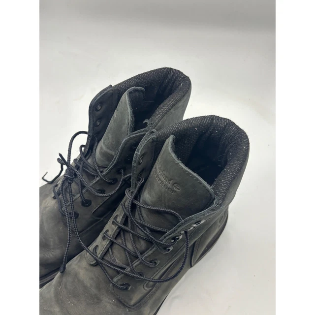TIMBERLAND WATERPROOF BLACK Leather Lace Up Boots Men's Size 10.5 £44. ...