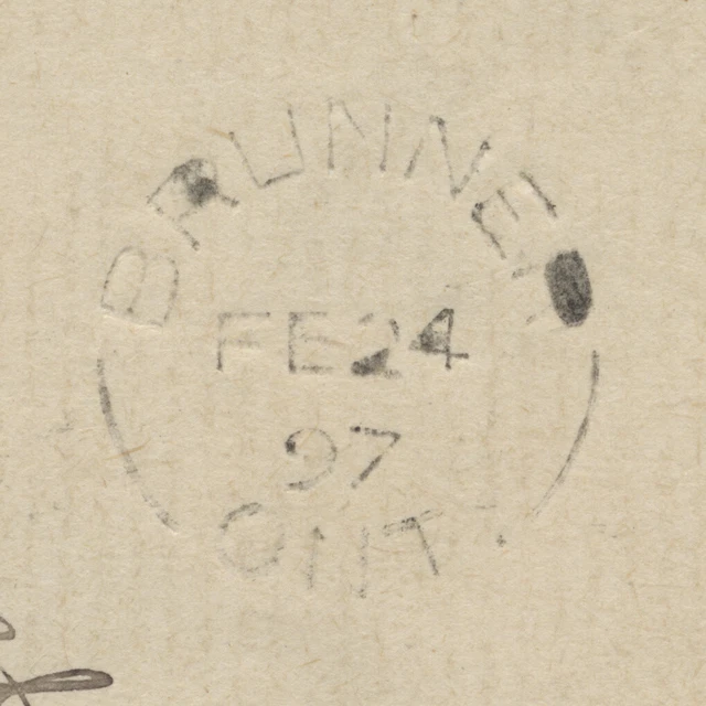 1897 REGISTERED COVER Brunner ONT to Hamilton Georgetown Squared Circle ...