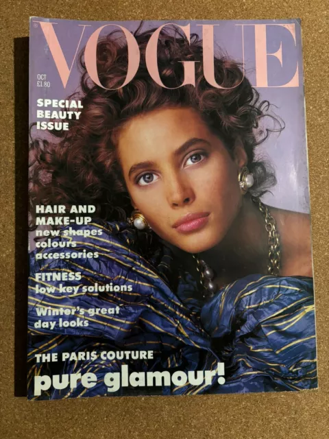 VOGUE UK MAGAZINE Christy Turlington October 1986 Vintage British ...